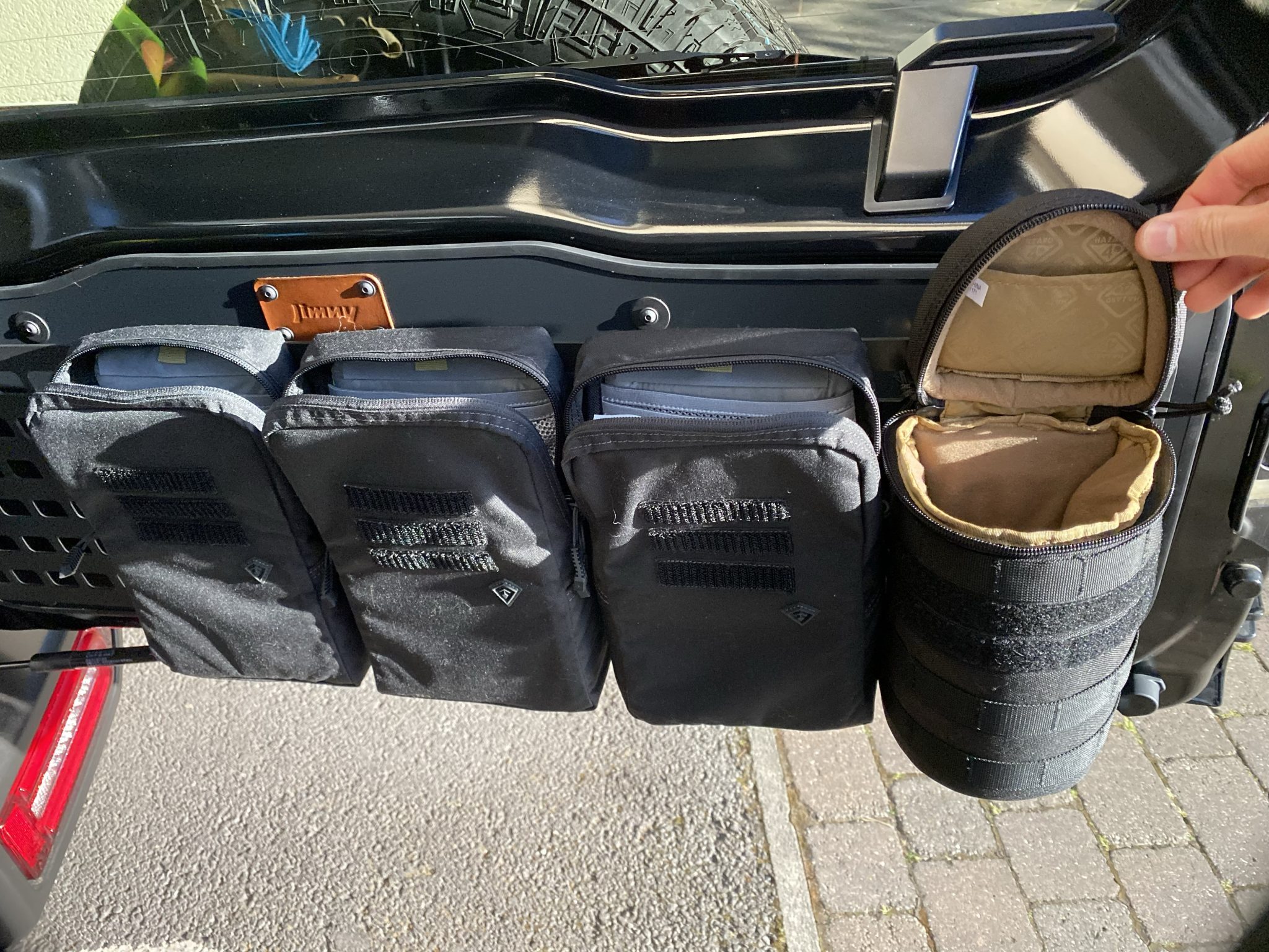 New Suzuki Jimny Tailgate Mounted Molle Storage System - Geordie Jimny Blog