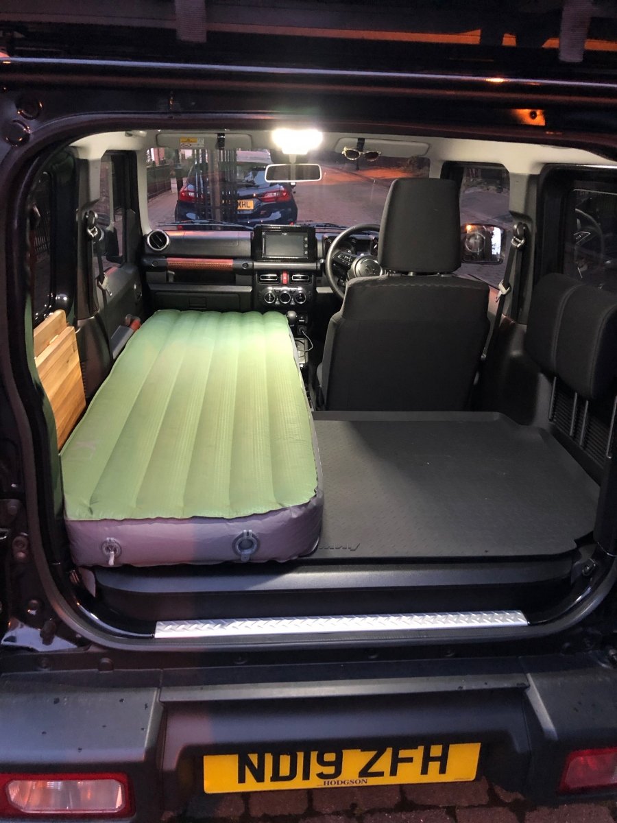 Sleeping in the Suzuki Jimny 2019+ model - Geordie Jimny Blog